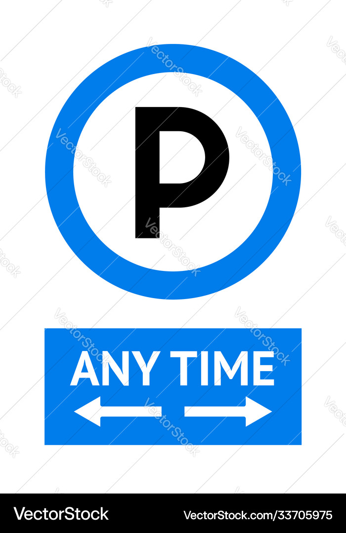 Parking allowed sign modern label ready to print Vector Image