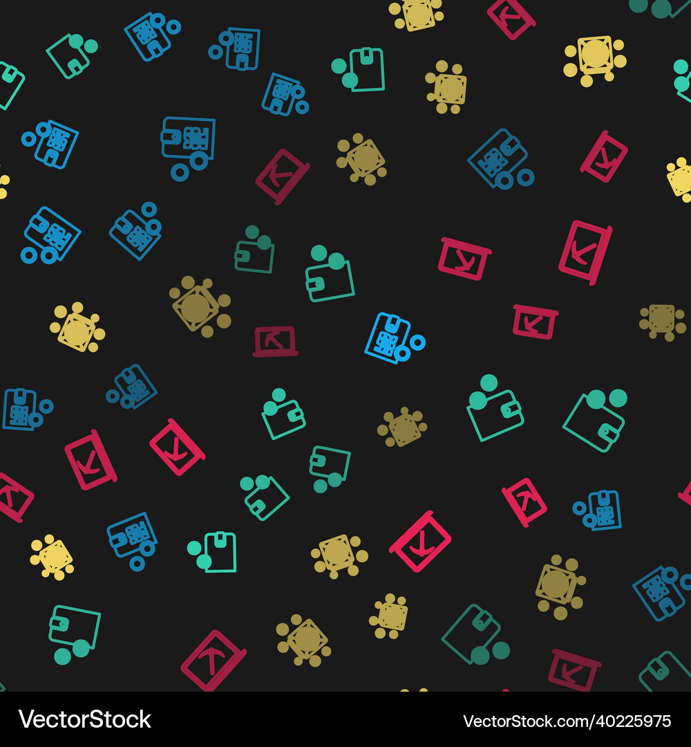 Set line proof of stake cryptocurrency wallet Vector Image
