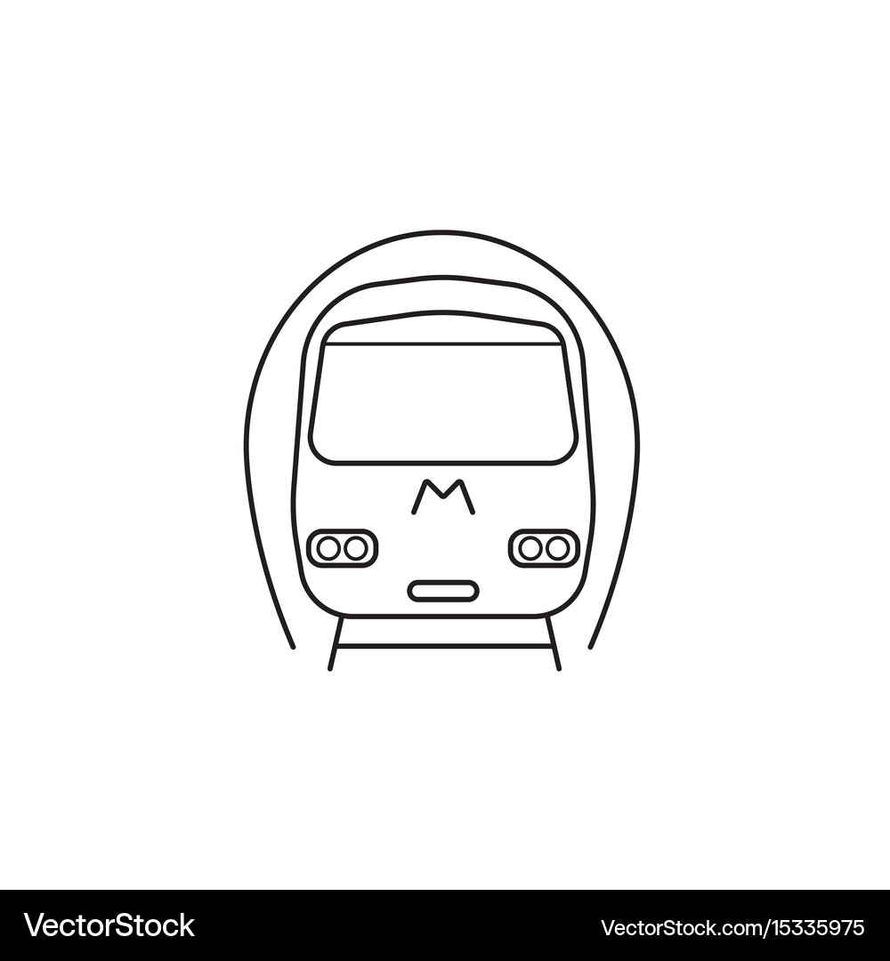 Subway metro icon public transport Royalty Free Vector Image