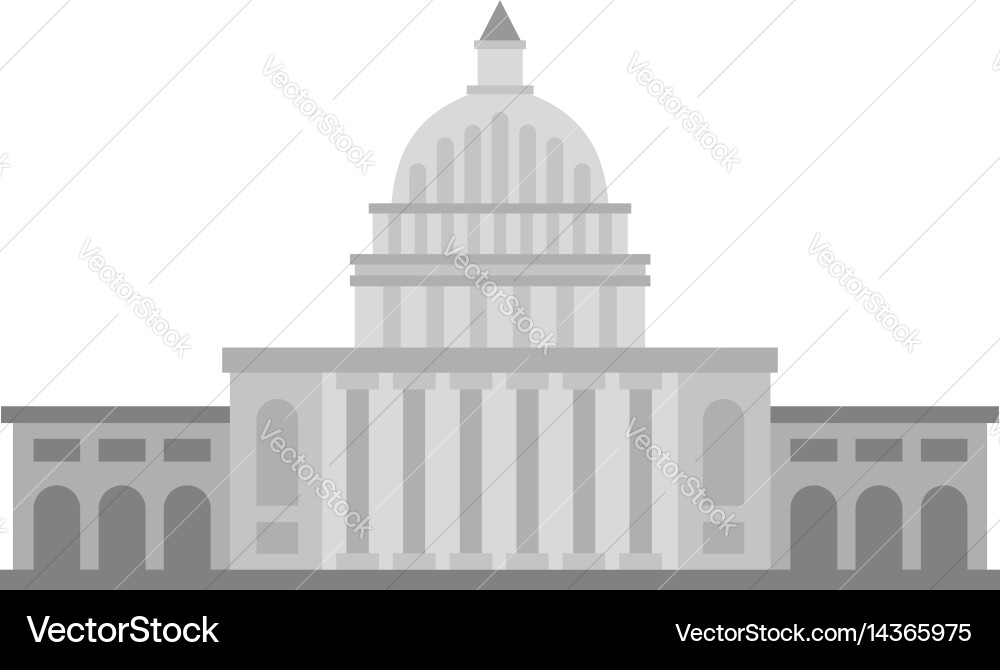 White house icon isolated Royalty Free Vector Image