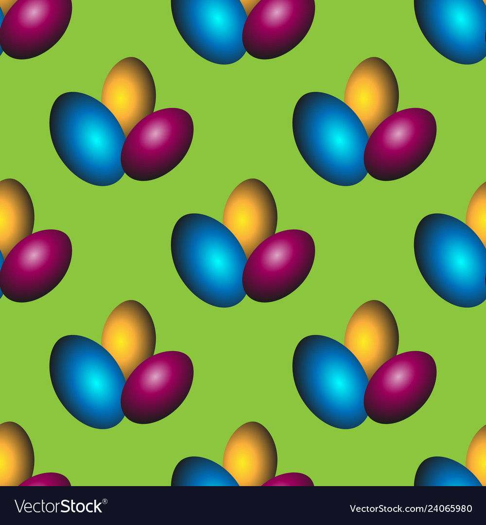 Easter egg seamless pattern Royalty Free Vector Image
