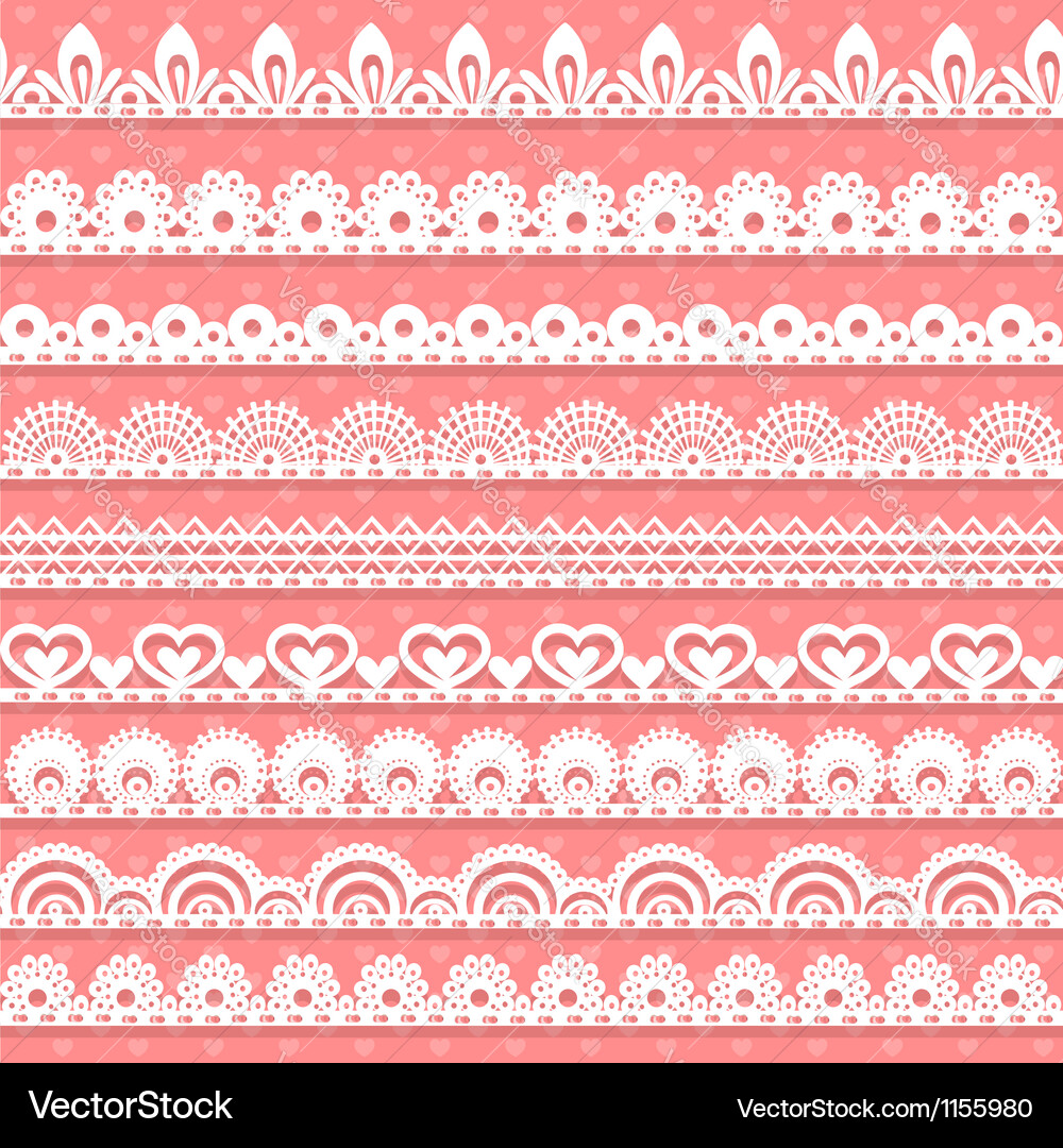 Large set of openwork lace borders for your design
