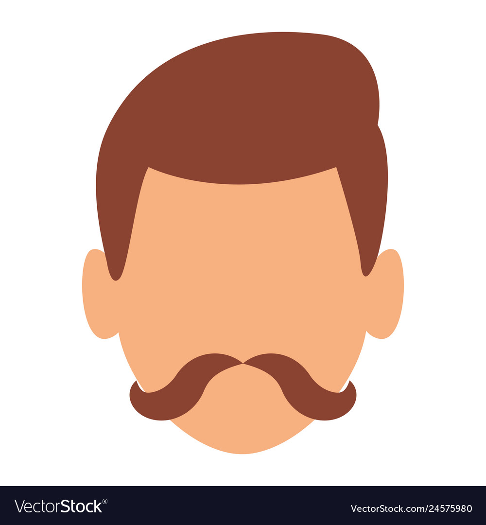 Man With Beard Head Faceless Royalty Free Vector Image