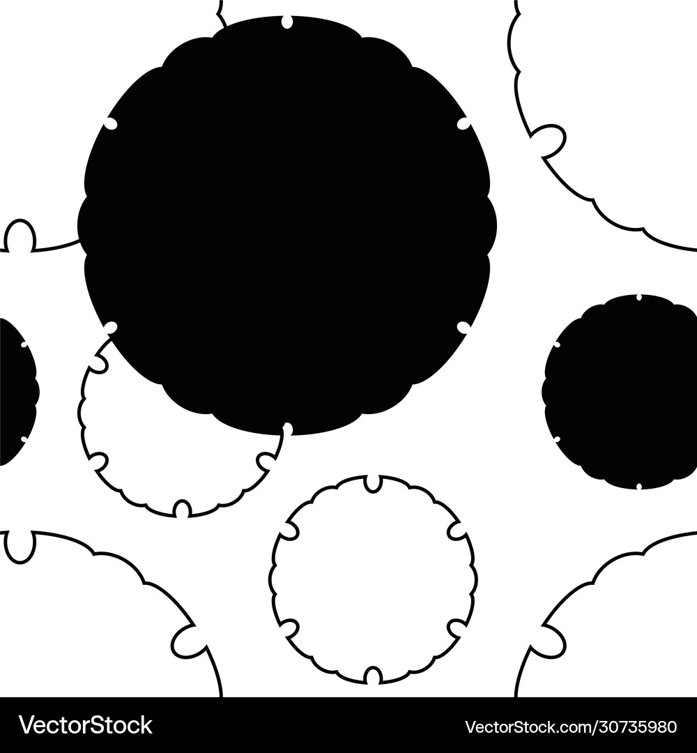 Monochrome seamless japanese pattern representing Vector Image
