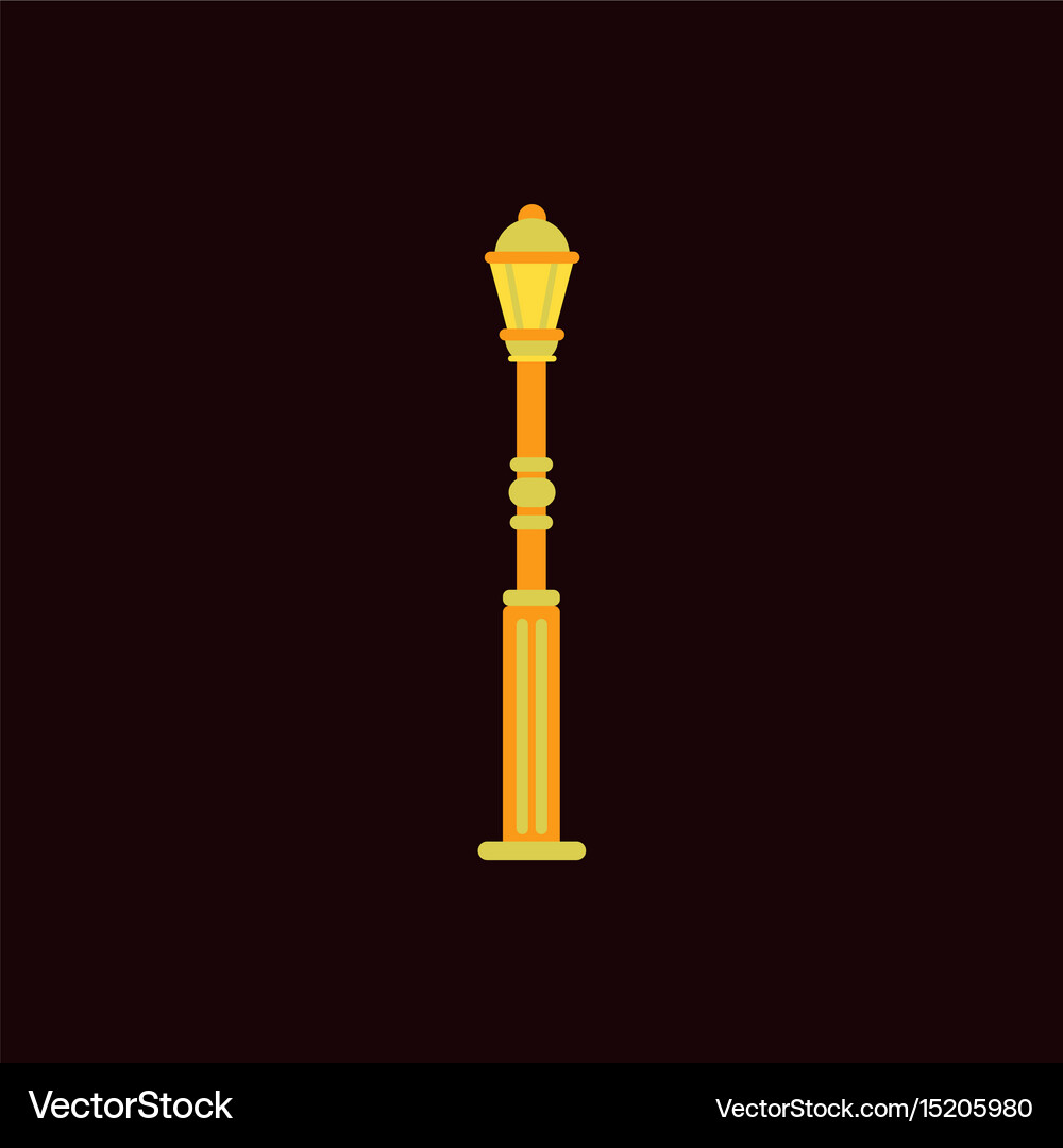 Retro vintage lamp post with electricity lantern Vector Image