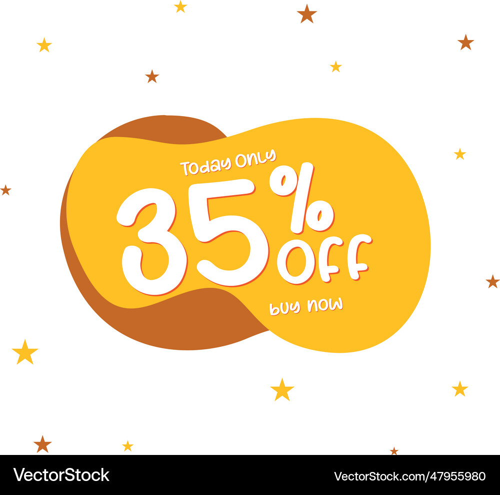 Sale 35 off bubble banner design template Vector Image