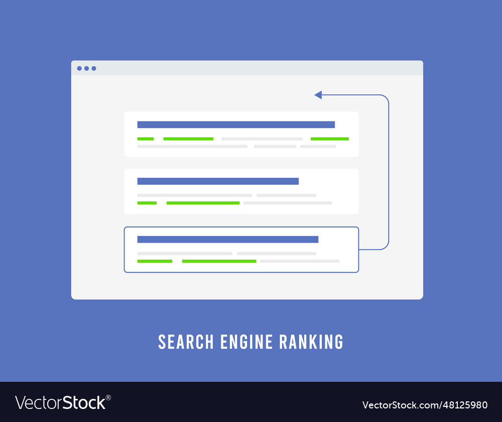 Search engine ranking strategies for higher Vector Image