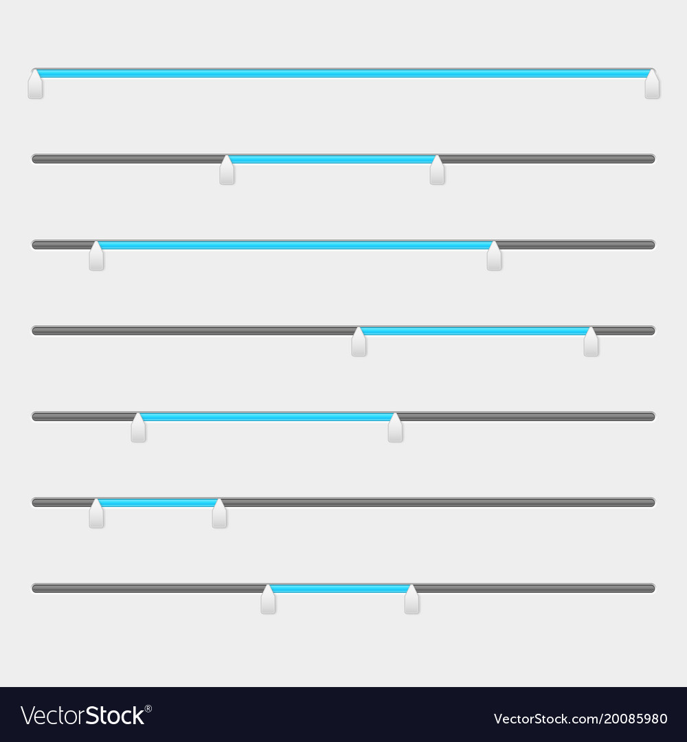 Slider bars range levels Royalty Free Vector Image