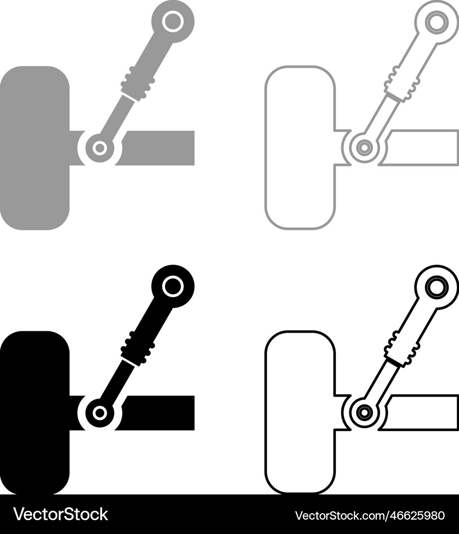 Wheel and shock absorber car suspension system Vector Image