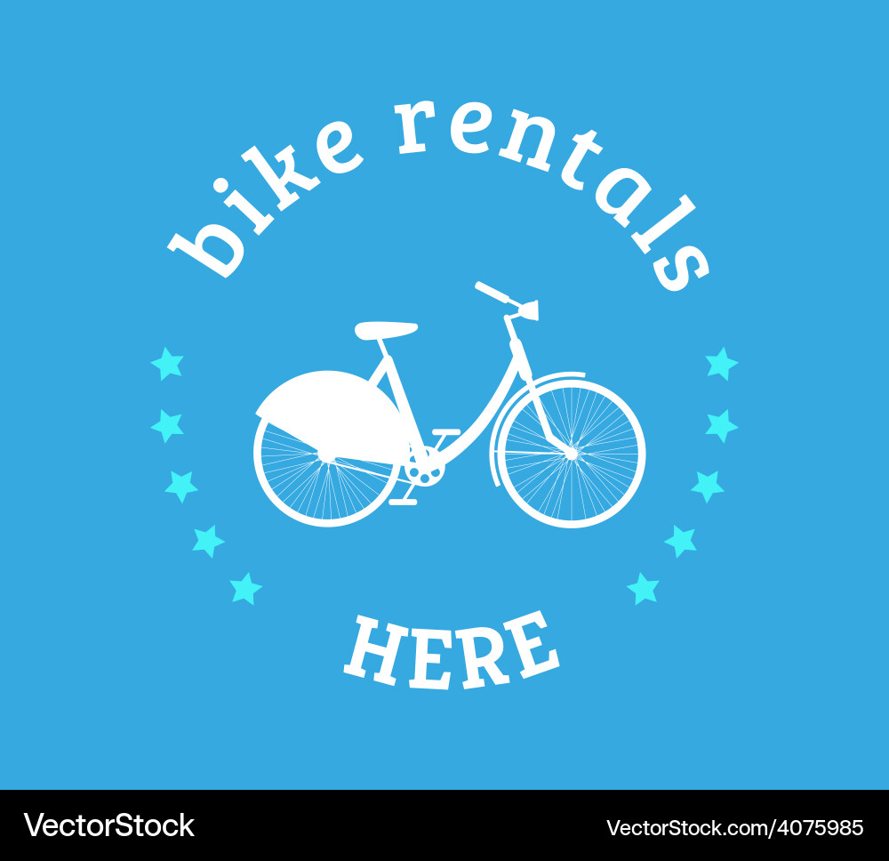 Bike rental icon Royalty Free Vector Image - VectorStock