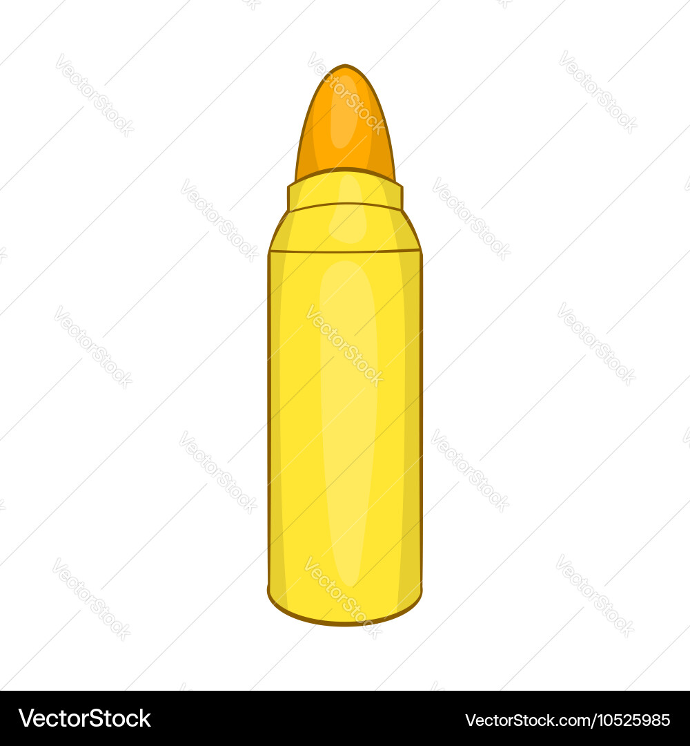 Bullet icon in cartoon style Royalty Free Vector Image
