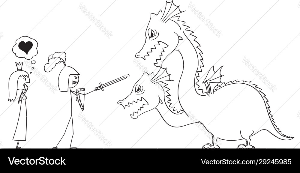 Cartoon man knight or man in armor going Vector Image