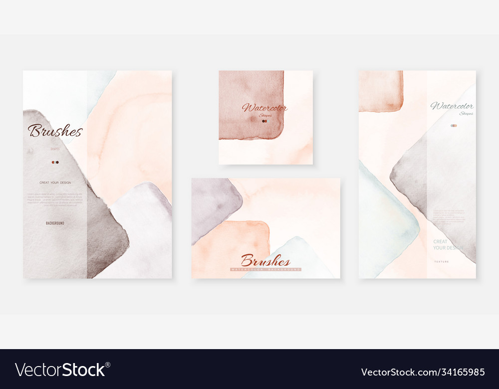 Creative abstract template background set Vector Image