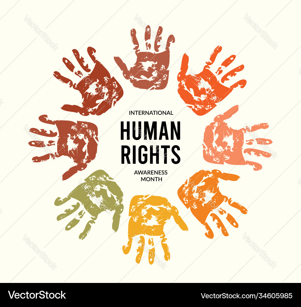 December is human rights awareness month Vector Image