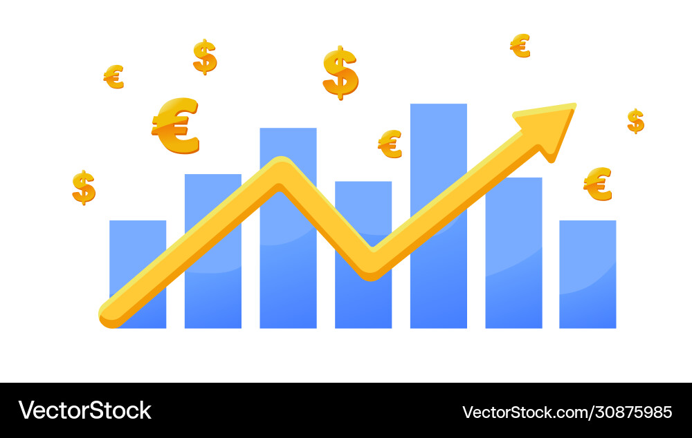 Financial graph forex and stock markets Royalty Free Vector