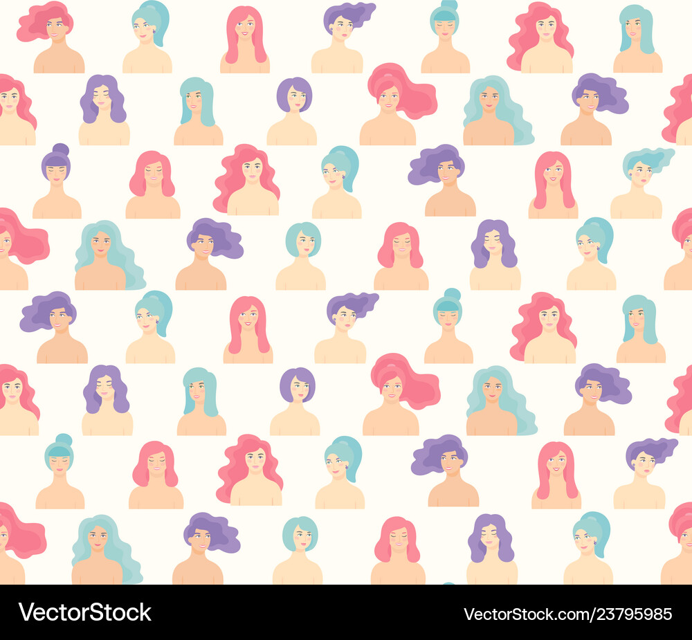 International women s day seamless pattern Vector Image