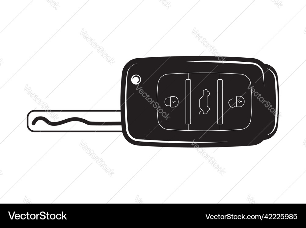 Key car with security system vehicle safety alarm Vector Image