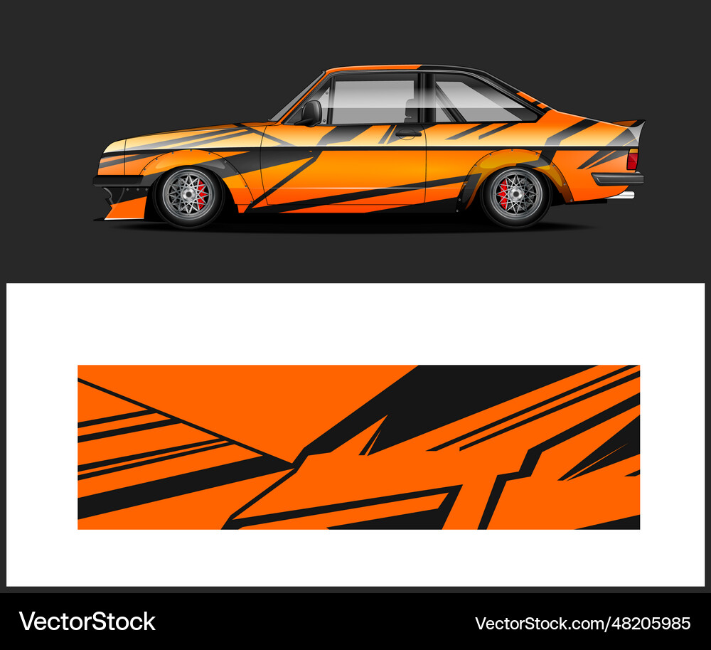 Professional car wrap design and signage Vector Image