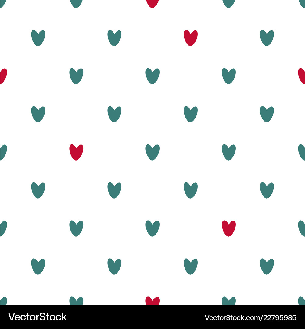 Seamless pattern of red and blue hearts Royalty Free Vector