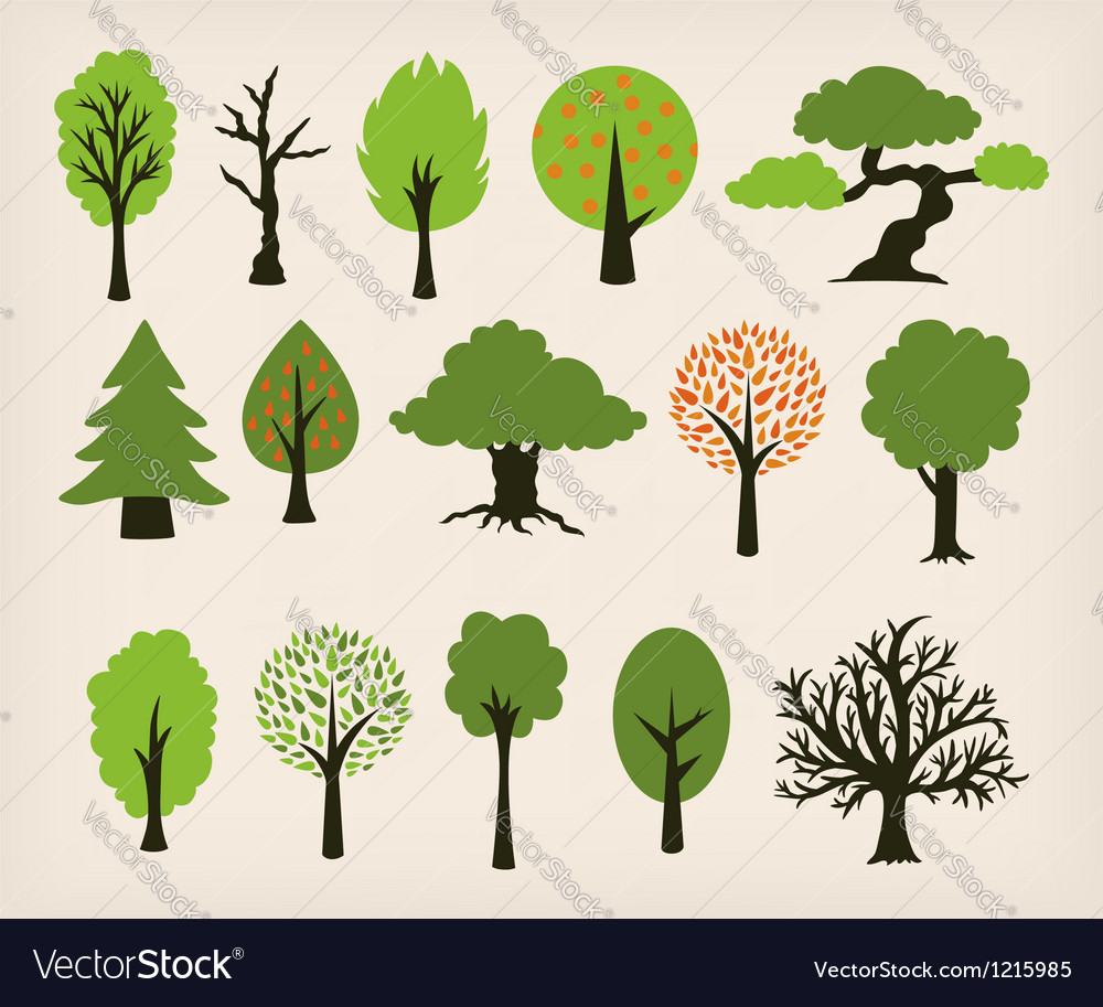 Trees Royalty Free Vector Image - VectorStock