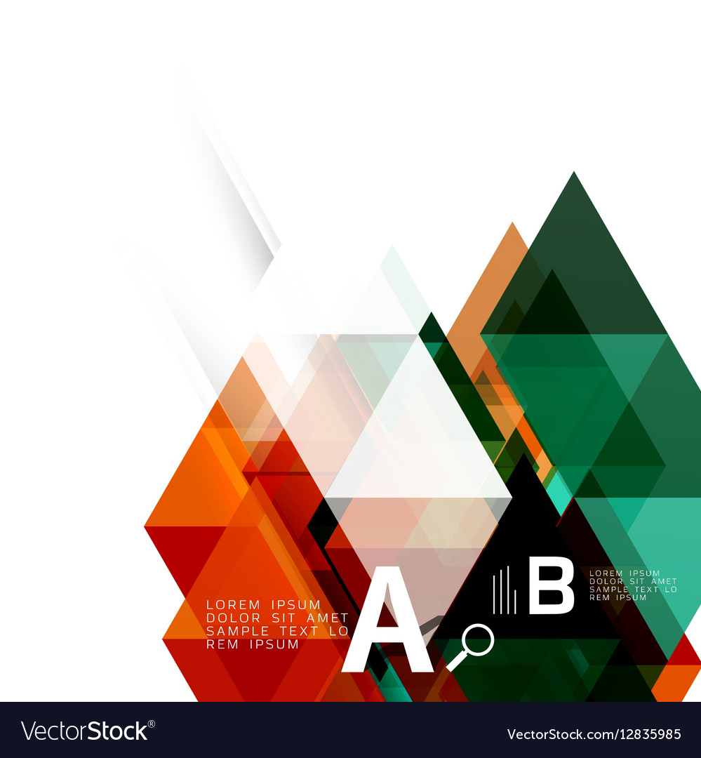 Triangle composition Royalty Free Vector Image