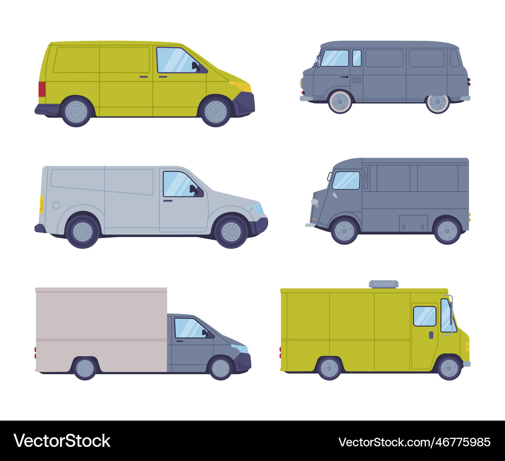 Van or truck as equipped motorized vehicle Vector Image
