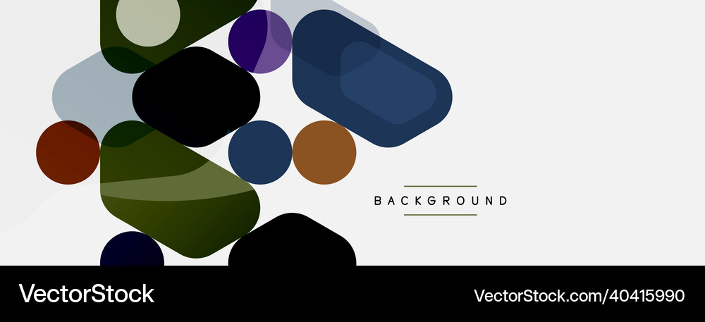 Abstract round geometric shapes and circles Vector Image