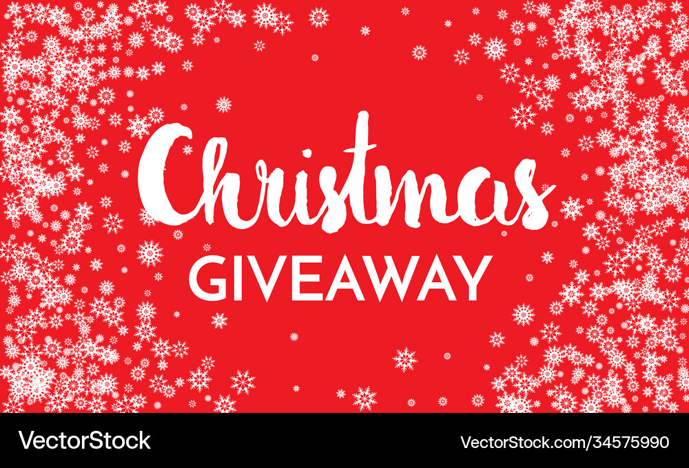 Christmas giveaway - banner template Royalty Free Vector