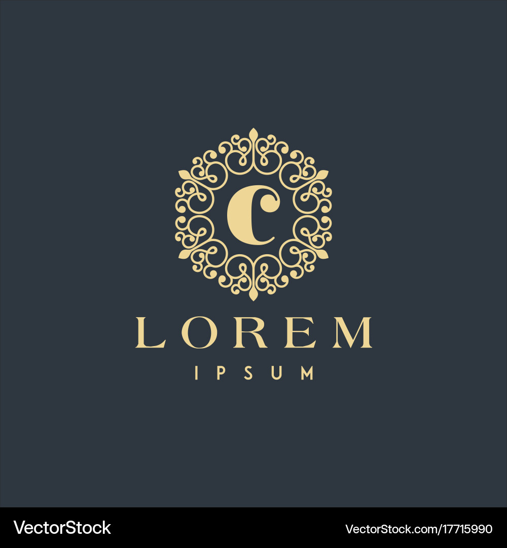 Letter c ornament Royalty Free Vector Image - VectorStock