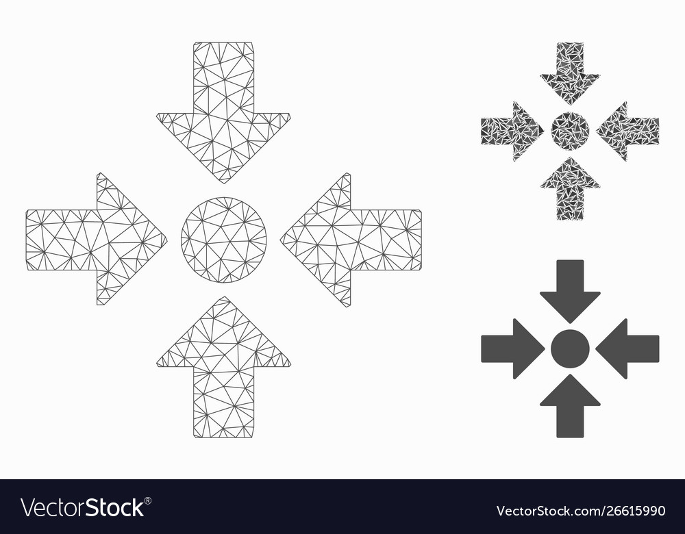 Meeting point mesh wire frame model Royalty Free Vector