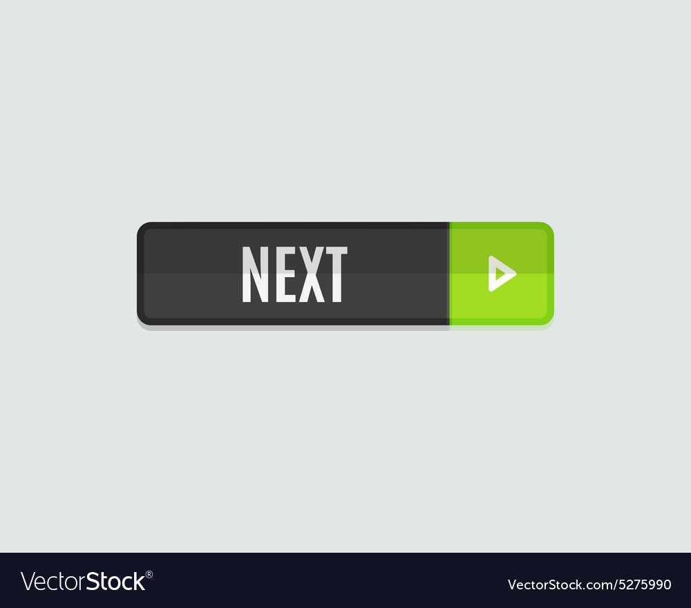 Next web button flat design Royalty Free Vector Image