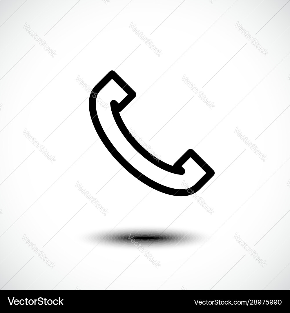 Phone call sign line icon Royalty Free Vector Image