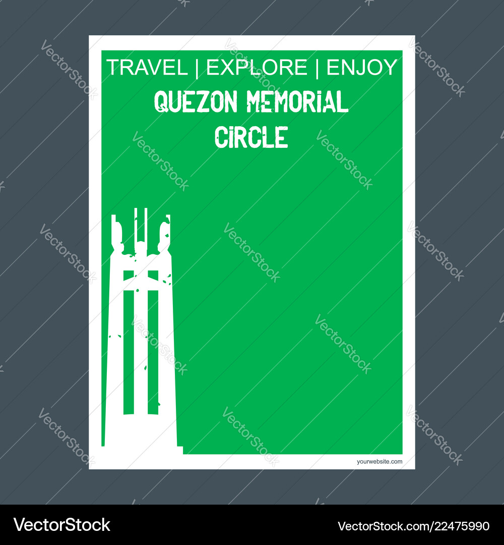 Quezon memorial circle city philippines Royalty Free Vector