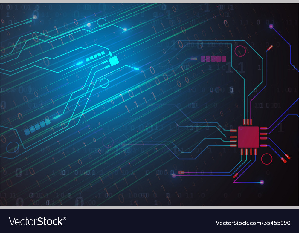 Represent coding technology and programming Vector Image