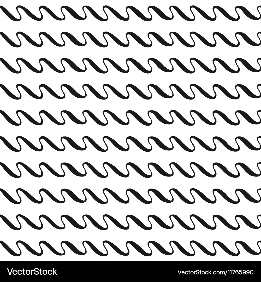 Seamless pattern of calligraphic wavy lines Vector Image