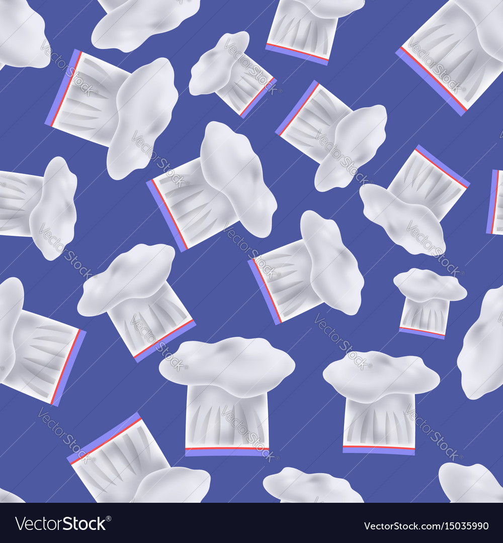 White hat seamless pattern Royalty Free Vector Image