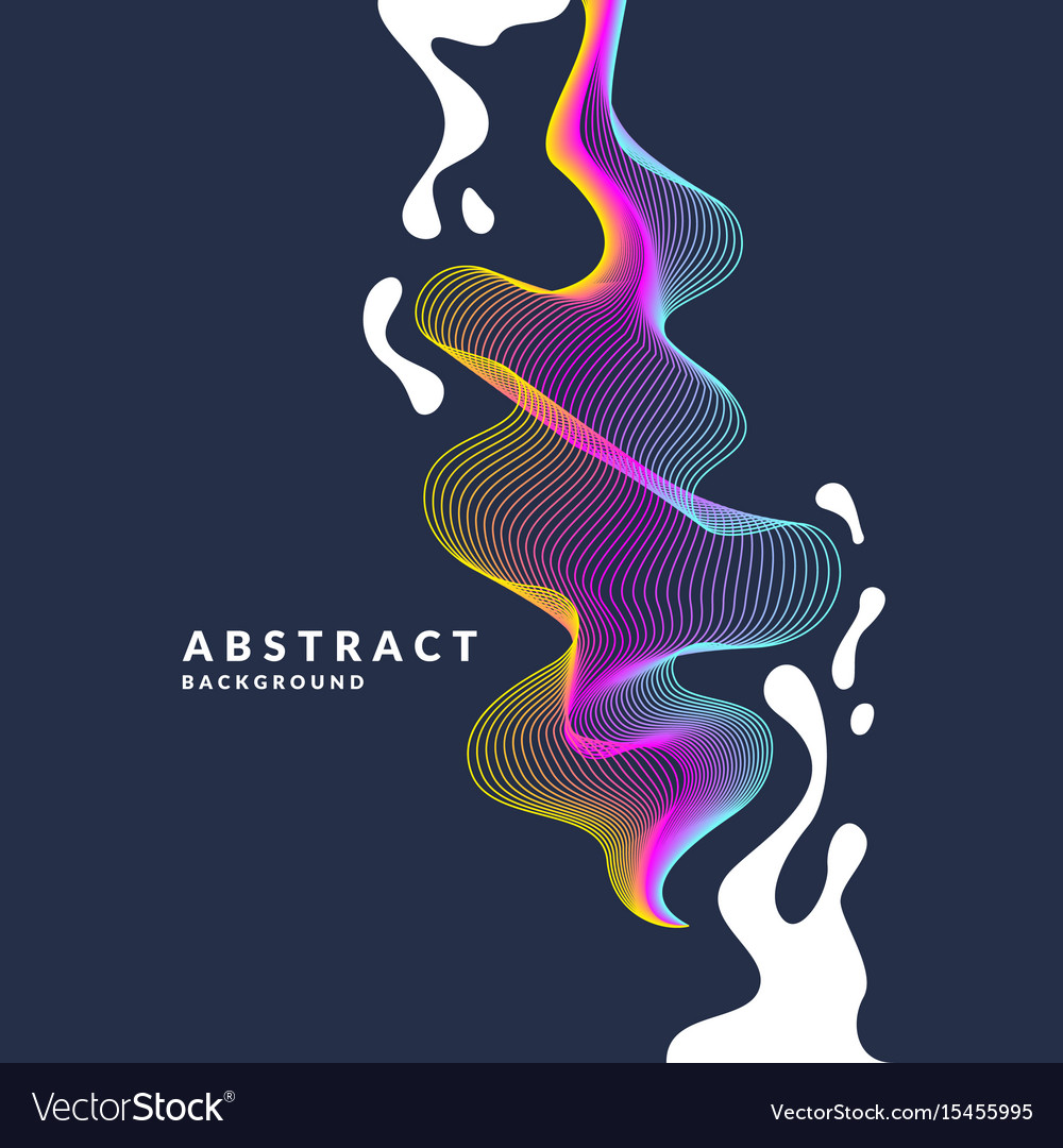 Abstract background with a dynamic waves linesn Vector Image