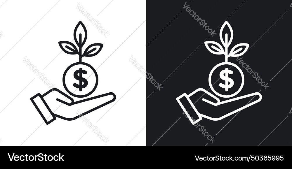 Advantage icon set growth buisnness benefit logo Vector Image
