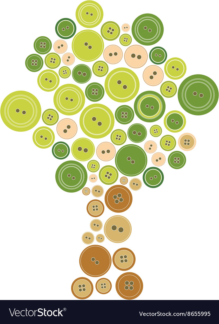 Button tree 07 Royalty Free Vector Image - VectorStock