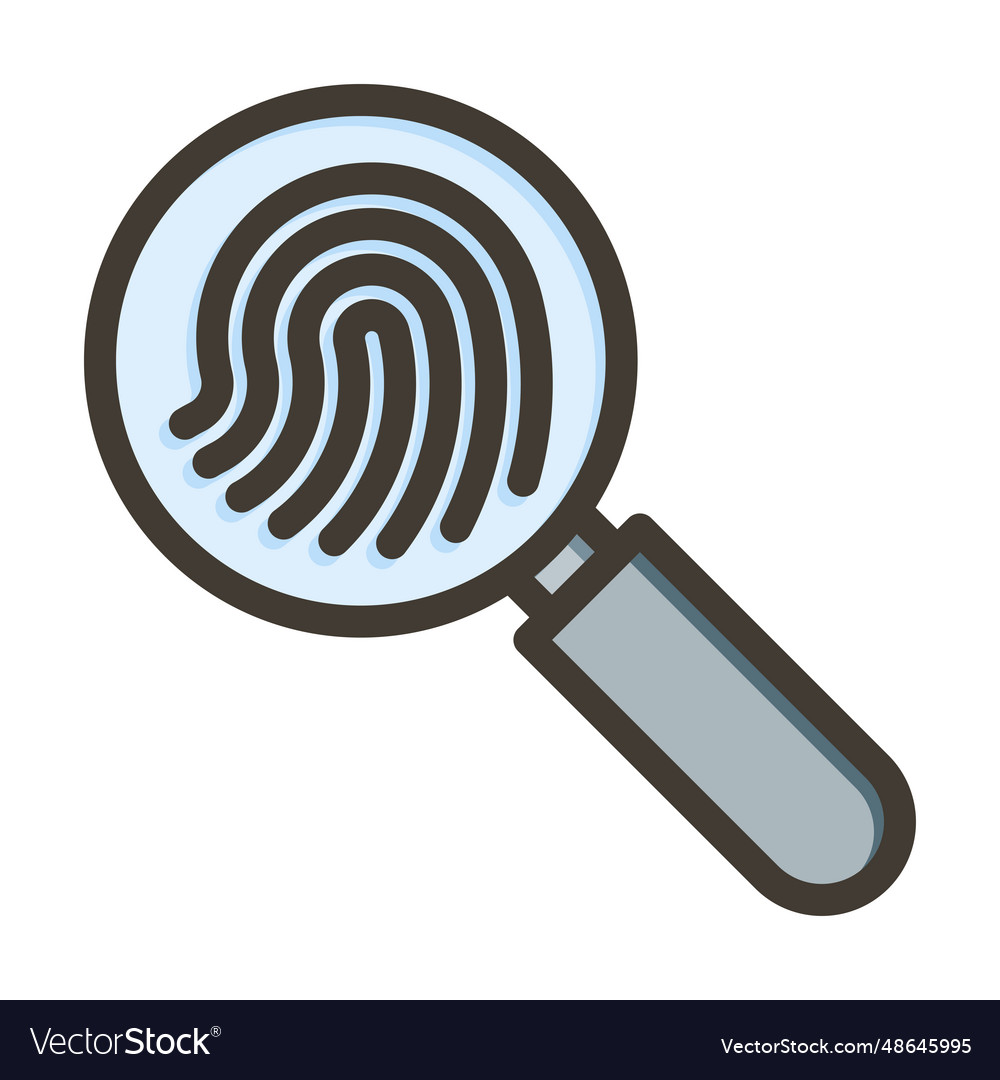 Forensic thick line filled colors for personal Vector Image