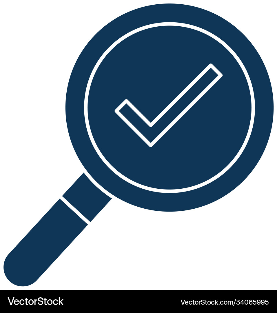 Minus in lupe silhouette style icon design Vector Image