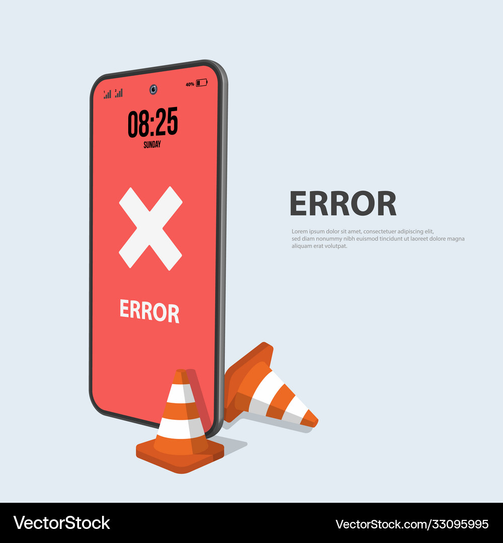 Notice on smart phone screen icon alert Royalty Free Vector