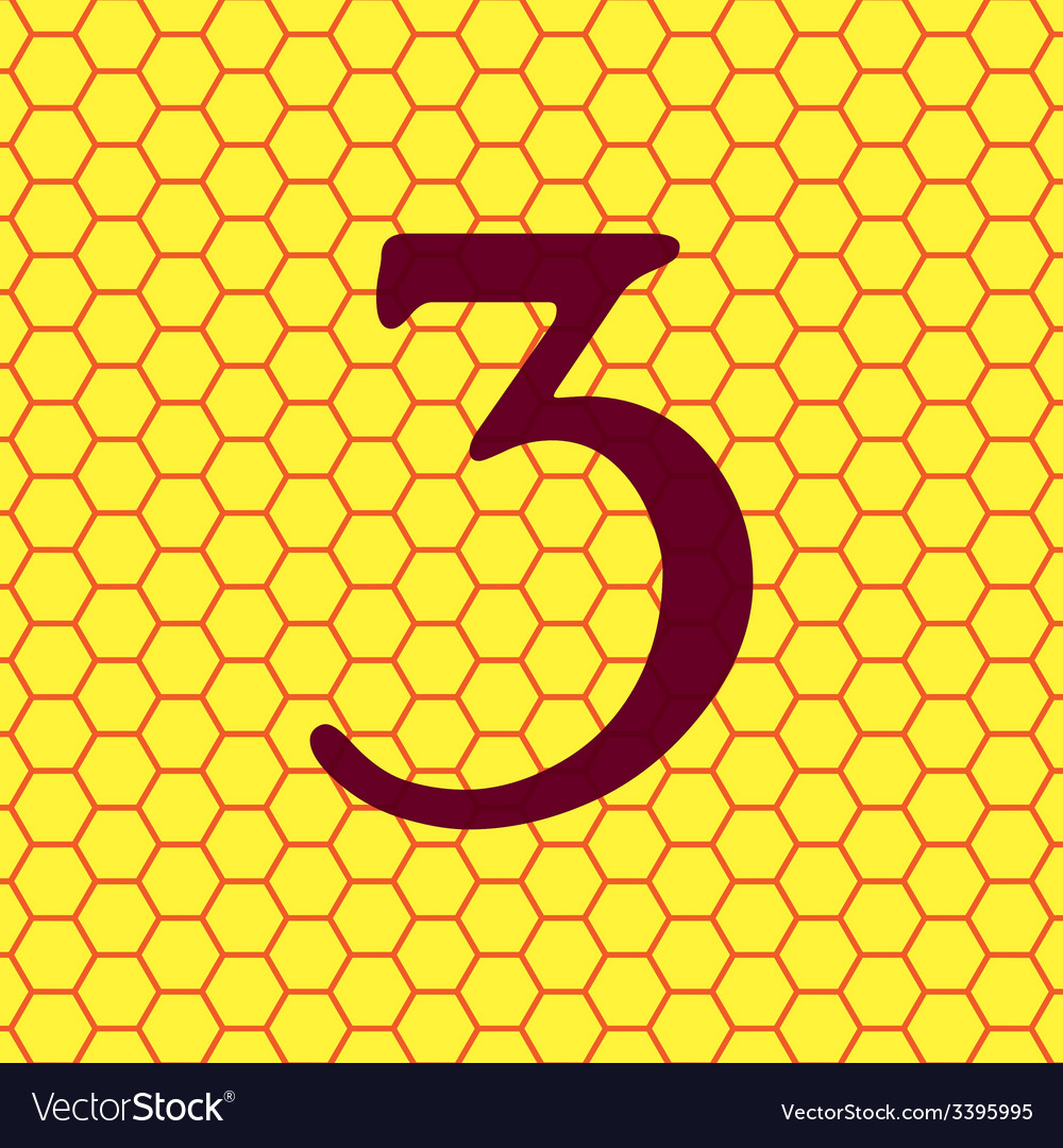 Number Three Icon Symbol Flat Modern Web Design Vector Image
