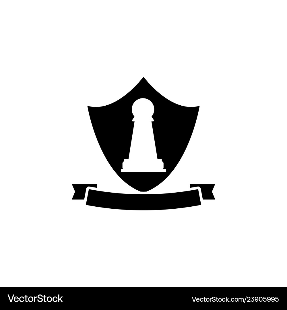 Pawn emblem icon element of chess for mobile Vector Image