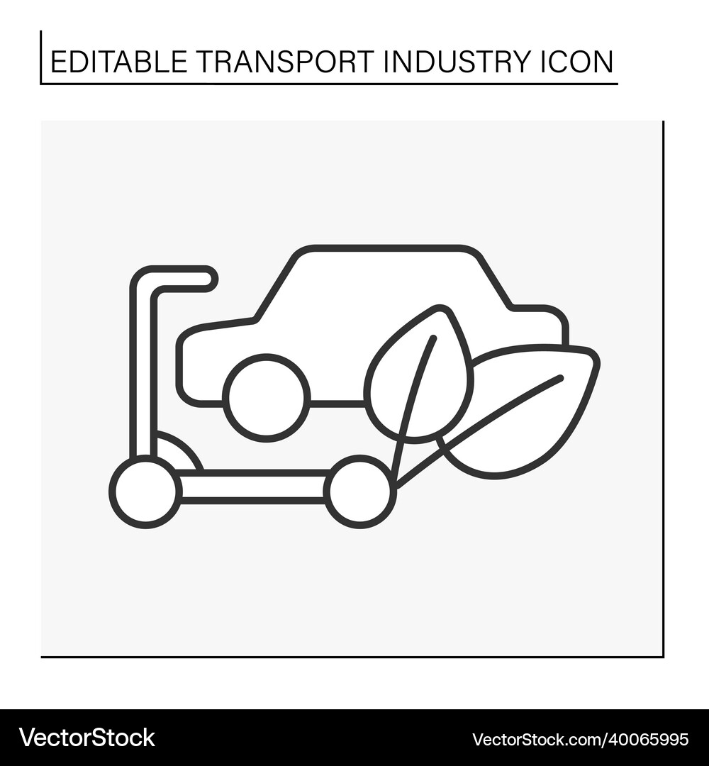Sustainable transport line icon Royalty Free Vector Image
