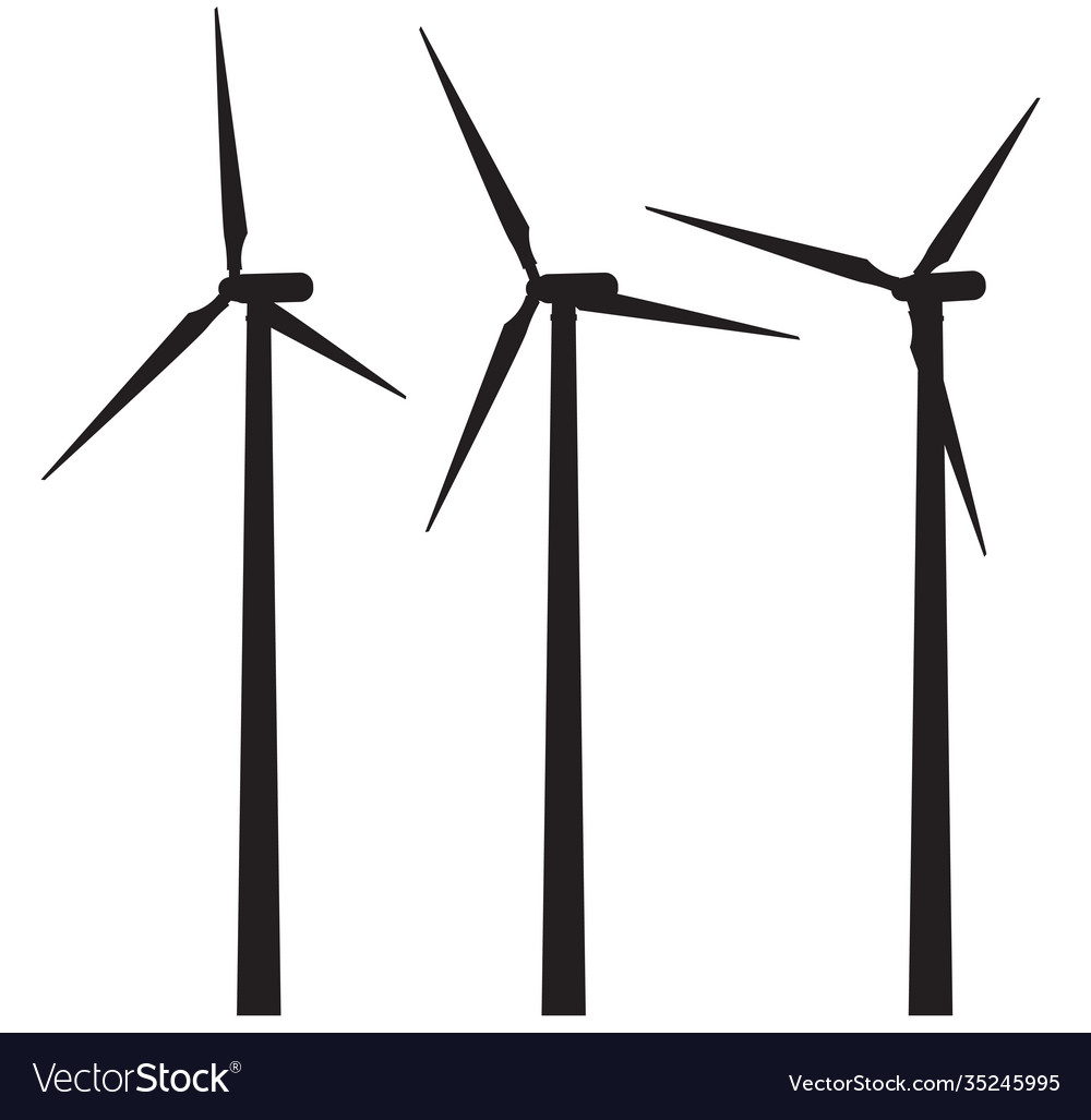 Windmill wind generator Royalty Free Vector Image