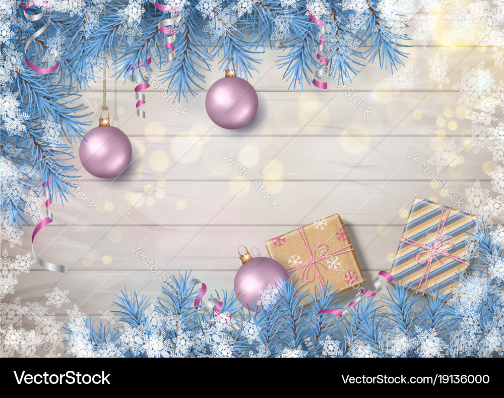 Christmas background with ornaments Royalty Free Vector