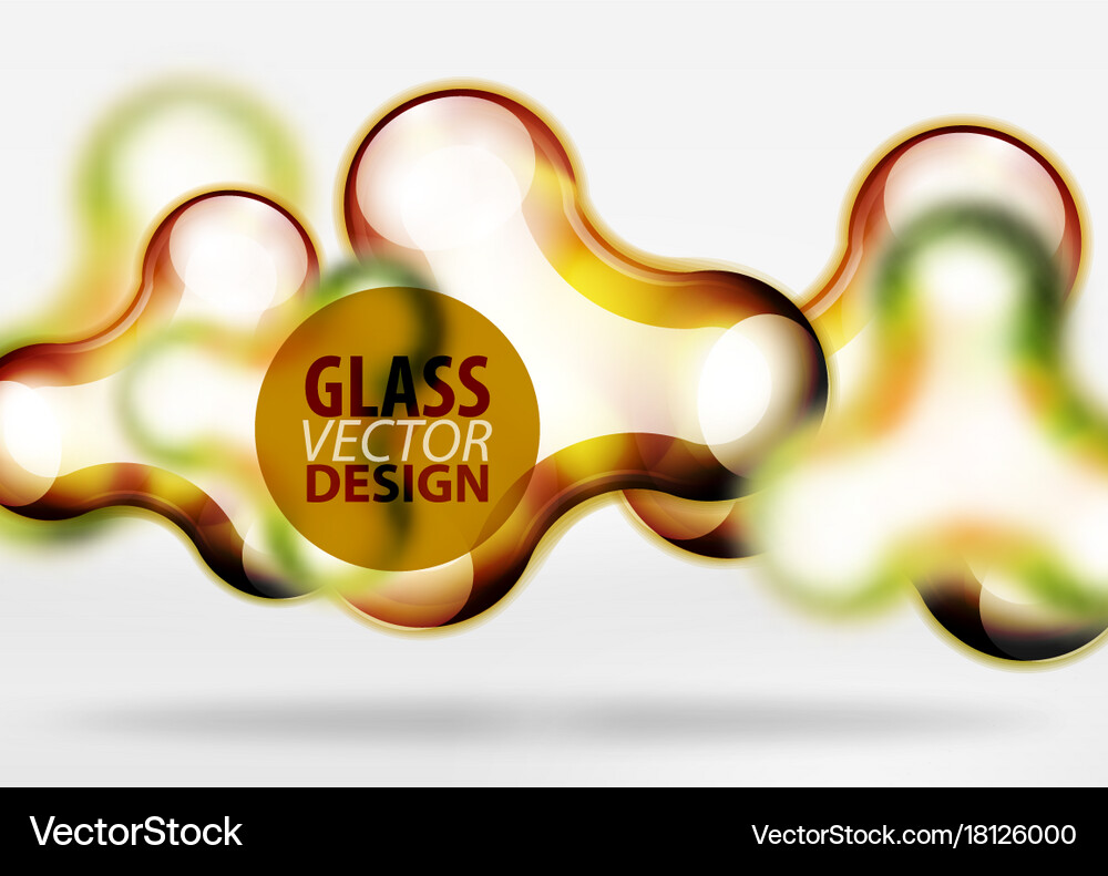 Digital 3d space bubble glass and metallic Vector Image