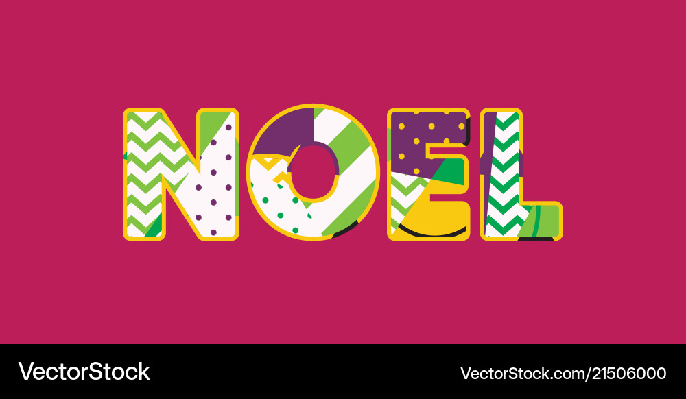 Noel concept word art Royalty Free Vector Image
