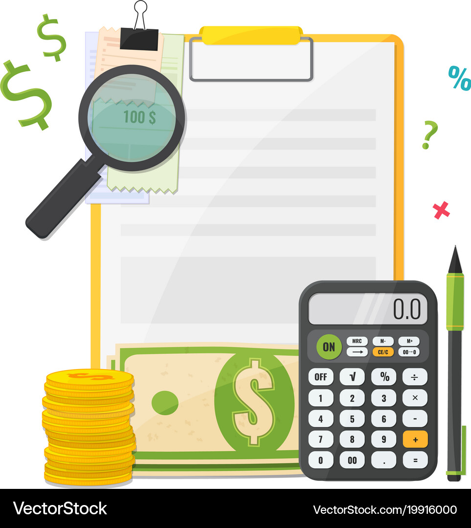 Personal finance bill payment concept Royalty Free Vector